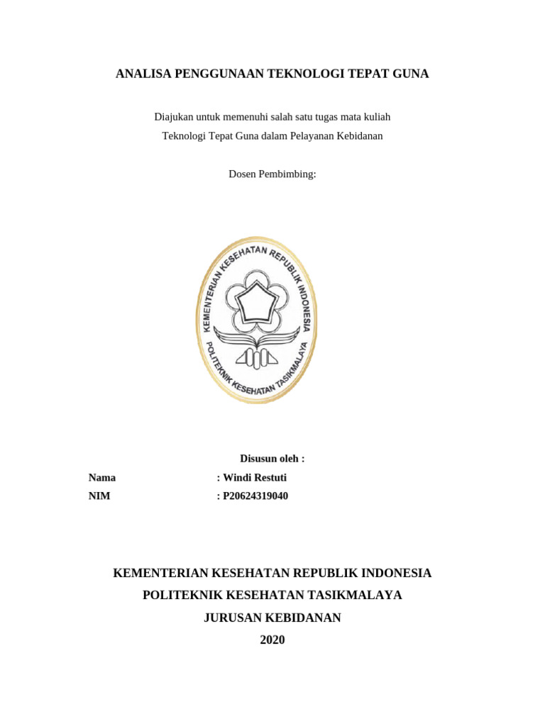 Analisa Penggunaan Teknologi Tepat Guna Windi | PDF