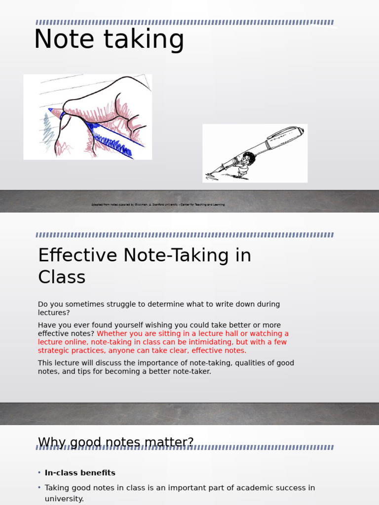 Effective Note-Taking in Class | PDF | Concept | Communication