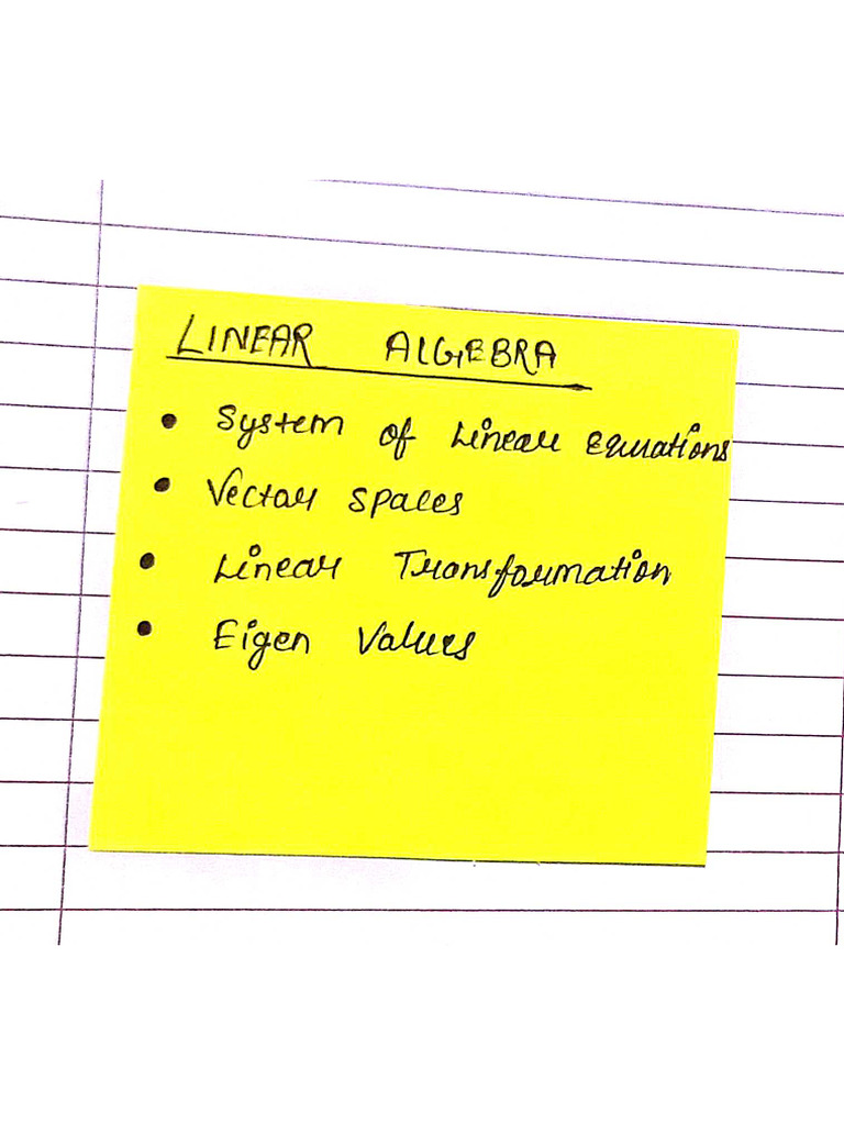 Linear Algebra Notes (Sagarsurya) | PDF