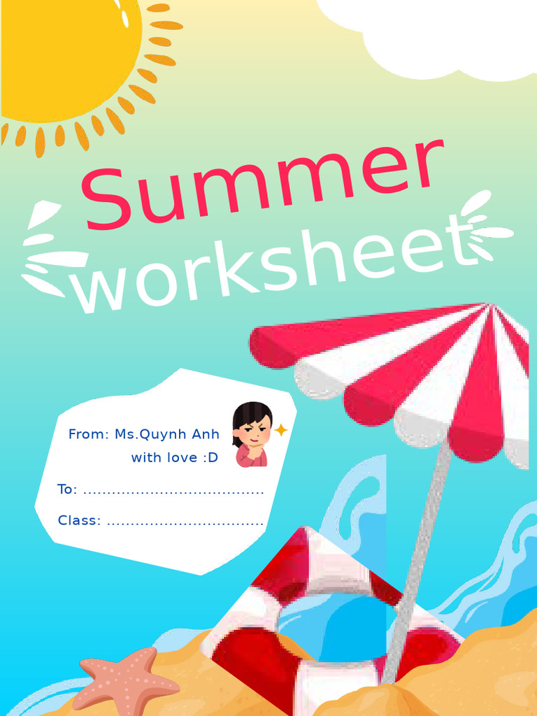 Summer English Grammar Worksheet | PDF