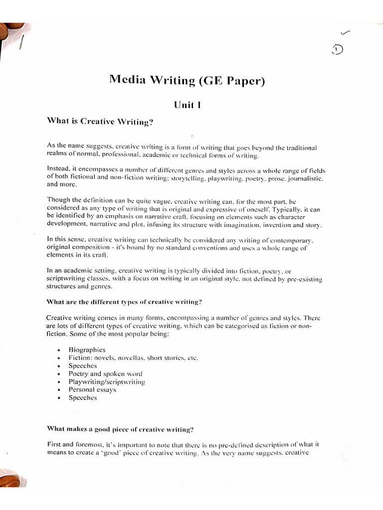 Creative Writing | PDF