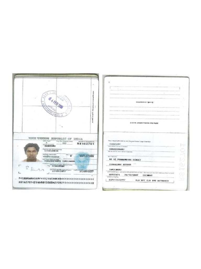 Ramasamy Sivasankar - Class 4 Driver + Lorry Crane Operator | PDF