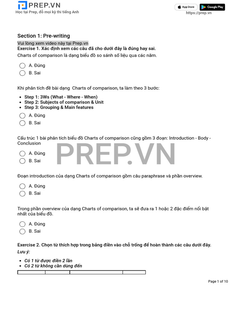 Section 1 - Pre-Writing | PDF