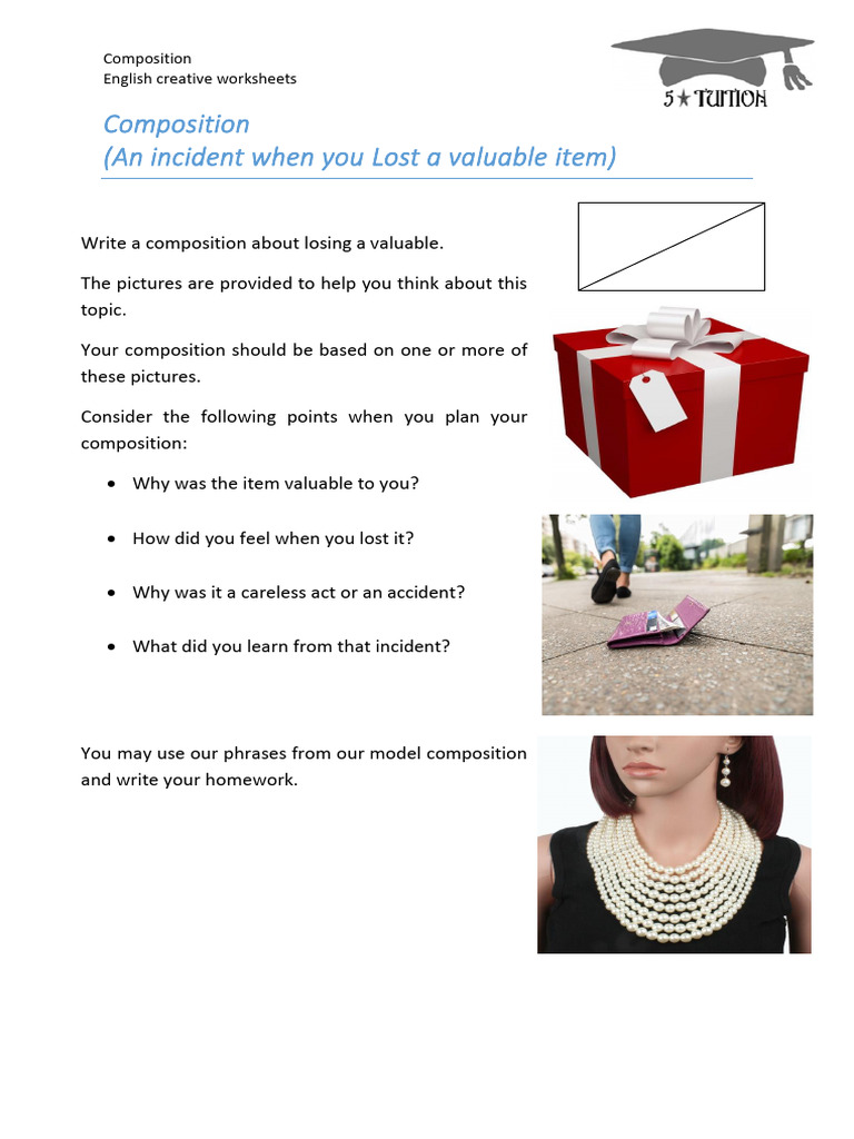Picture Compo - Lost A Valuble Item (Wallet) | PDF