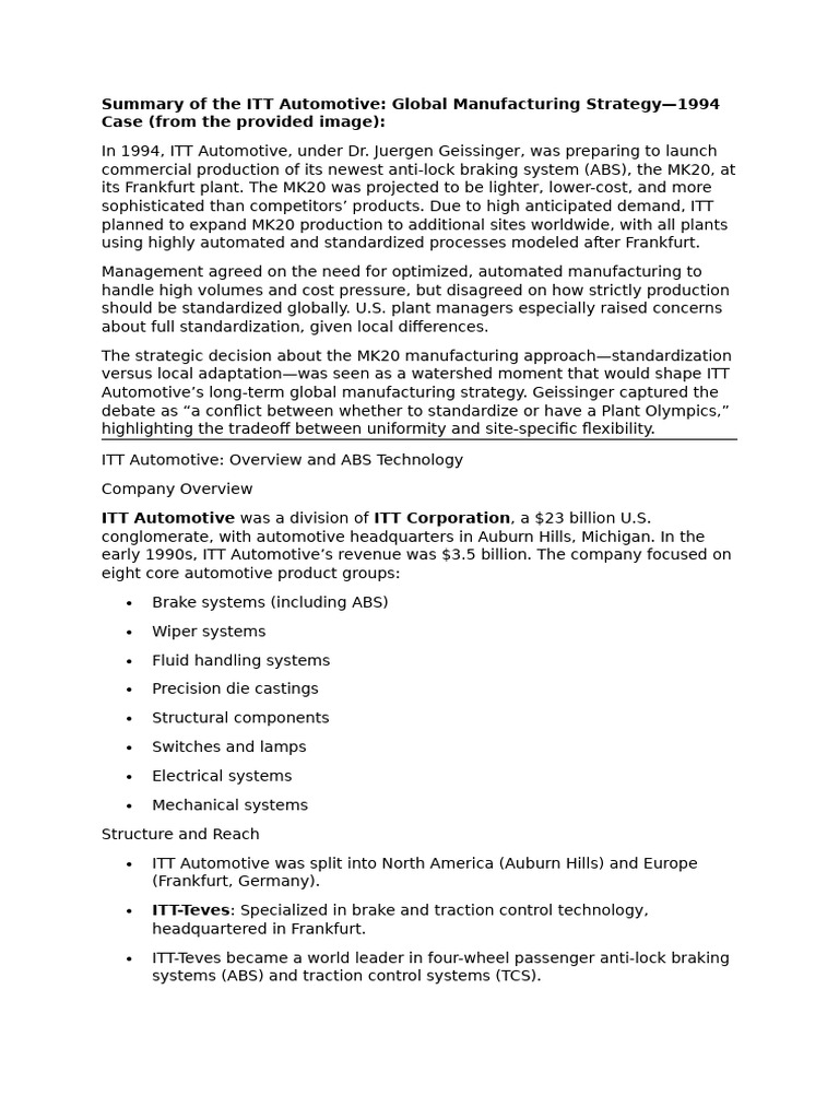 ITT Automotive's MK20 ABS Strategy | PDF | Anti Lock Braking System ...