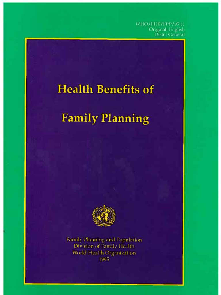 Family Planning: Health Benefits Overview | PDF | Maternal Death ...