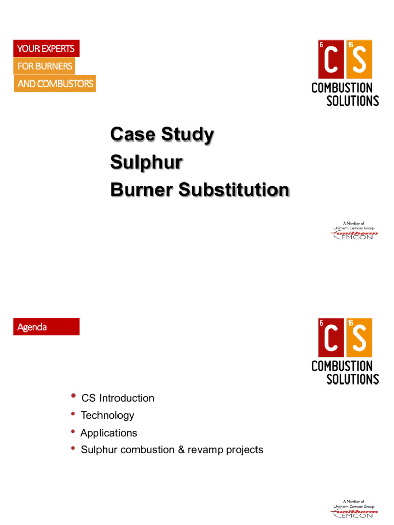 Sulphur Burner Management in Industry | PDF | Combustion | Gases