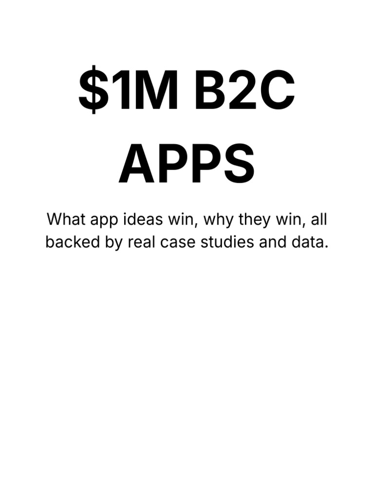 Winning Ideas for B2C Mobile Apps | PDF | Artificial Intelligence ...