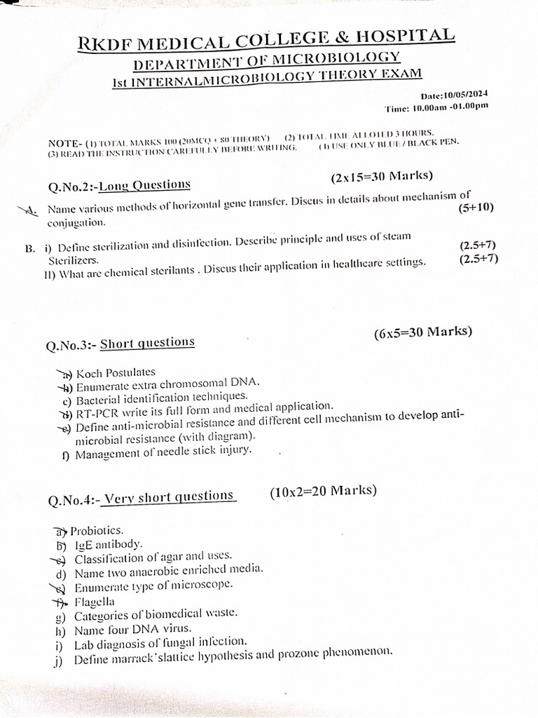 Microbiology Pyq 1 | PDF