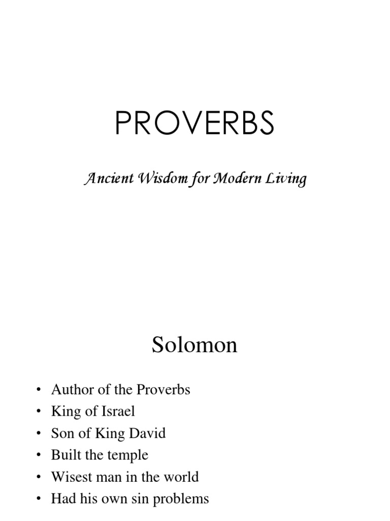 Proverbs | PDF | Book Of Proverbs | Wisdom