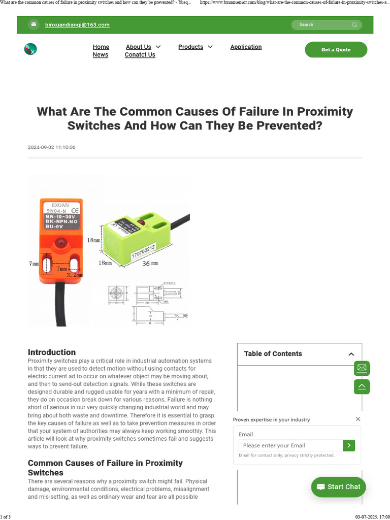 What Are The Common Causes of Failure in Proximity Switches and How Can ...