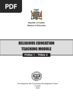 Religious Education Teaching Module Form 1 | PDF | Learning | Faith