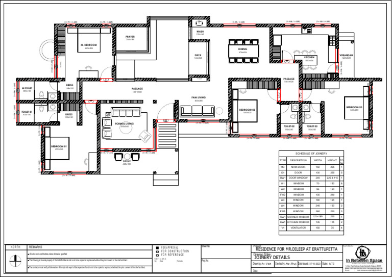 0710 - JOINERY SCHEDULE & LAYOUT - MR - DILEEF RESIDENCE, ETPA | PDF ...