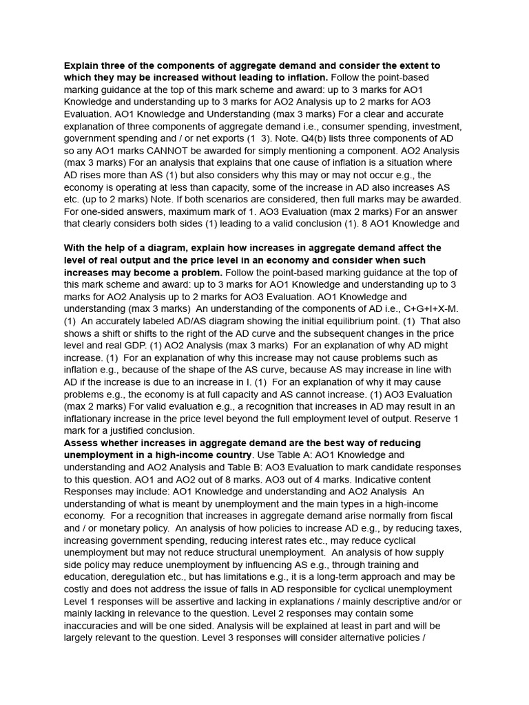 Components of Aggregate Demand Explained | PDF | Aggregate Demand ...