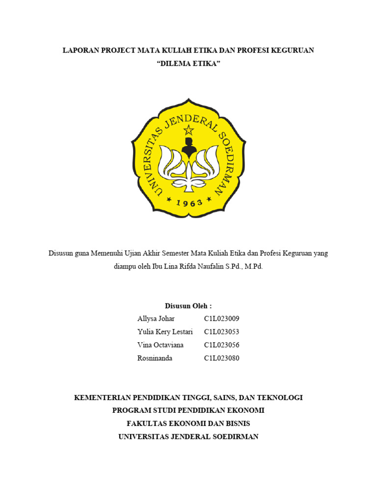 Laporan Project Uas Mata Kuliah Etika Dan Profesi Keguruan - Kelompok 5 ...