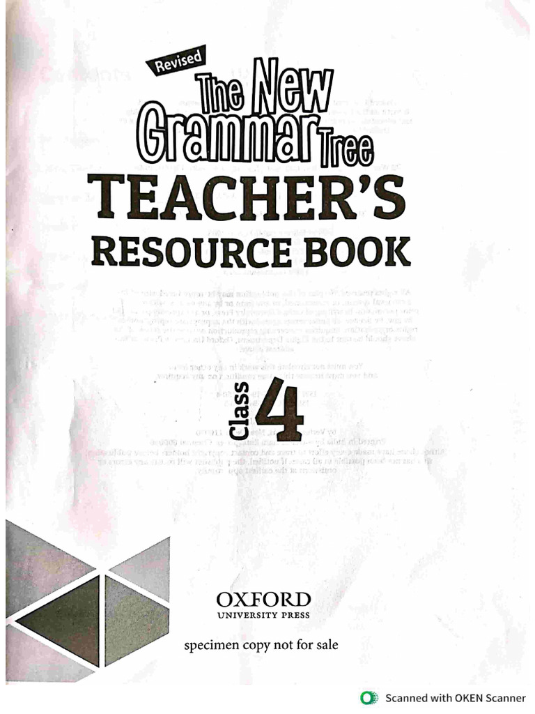 The New Grammar Tree Teacher's Resource Book For Class 4 | PDF