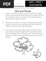 Wonders Unit Assessment Grade 1 | PDF | Insects | Bat