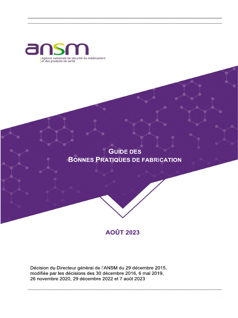 Bonnes Pratiques de Fabrication | PDF