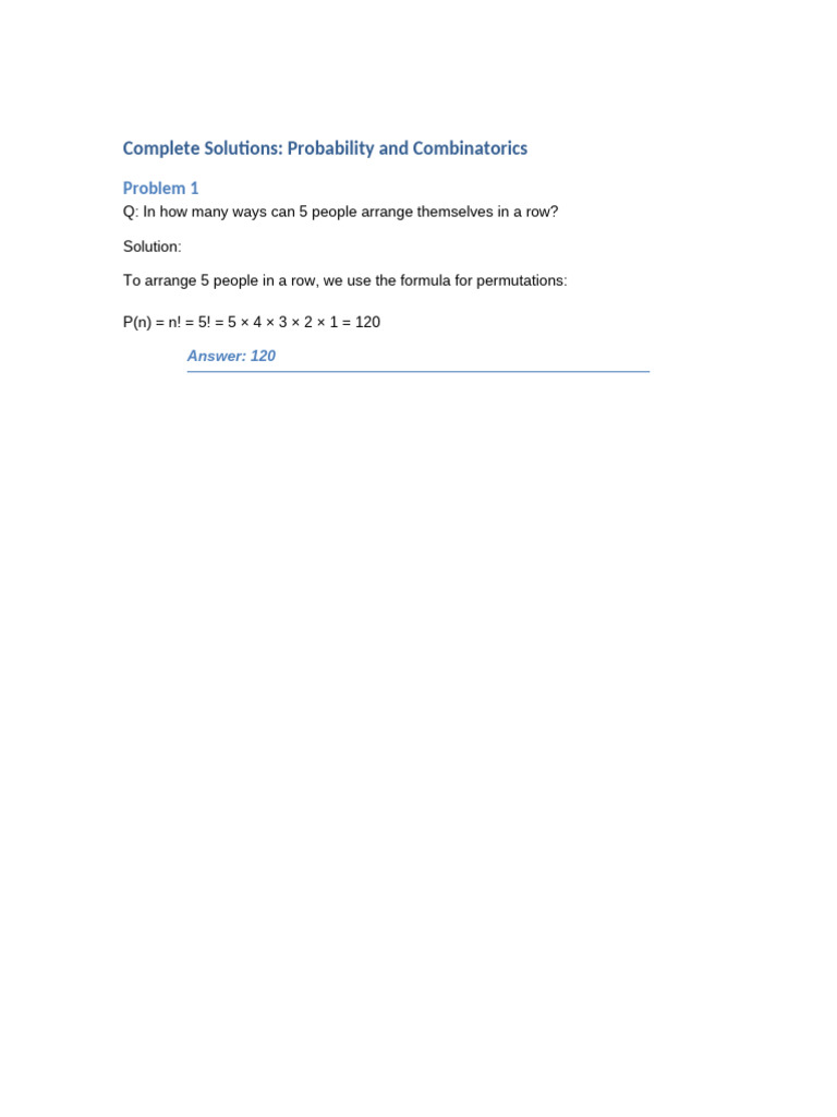 Probability Solutions | PDF
