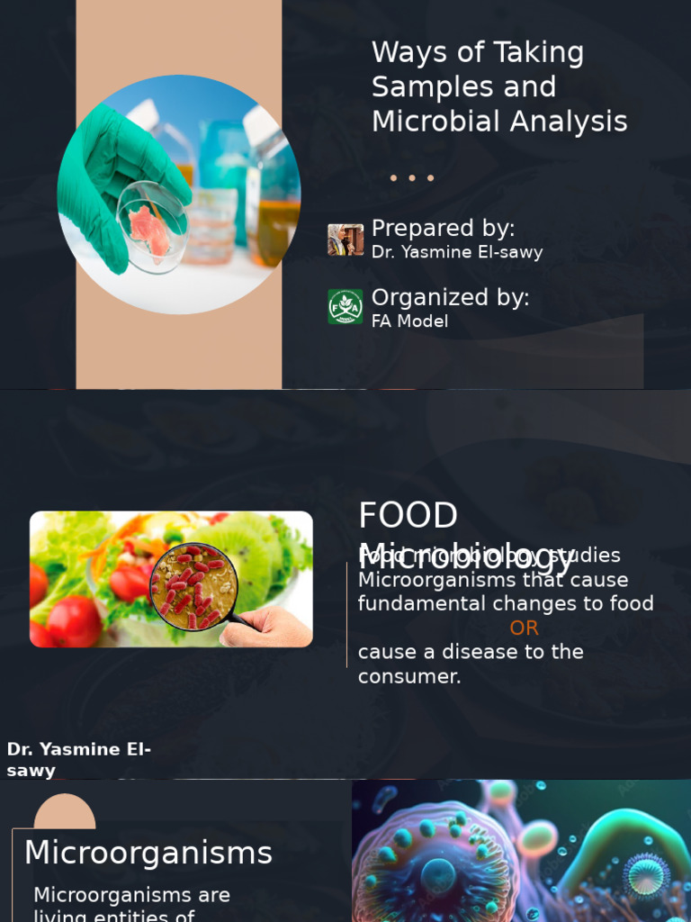 Food Microbiology Session - FA Model | PDF | Microorganism | Foods