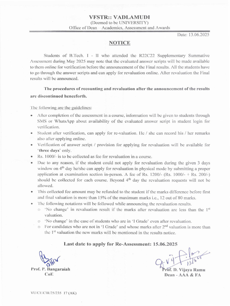 Student Revaluation Process Guide | PDF