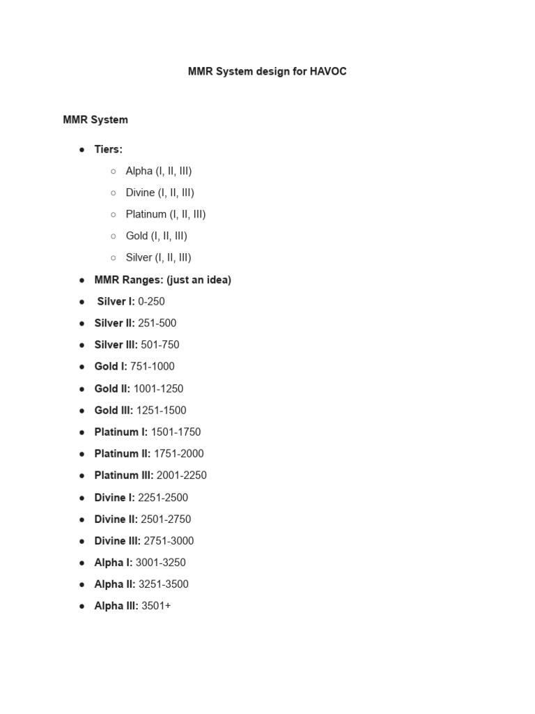MMR System Design For HAVOC | PDF