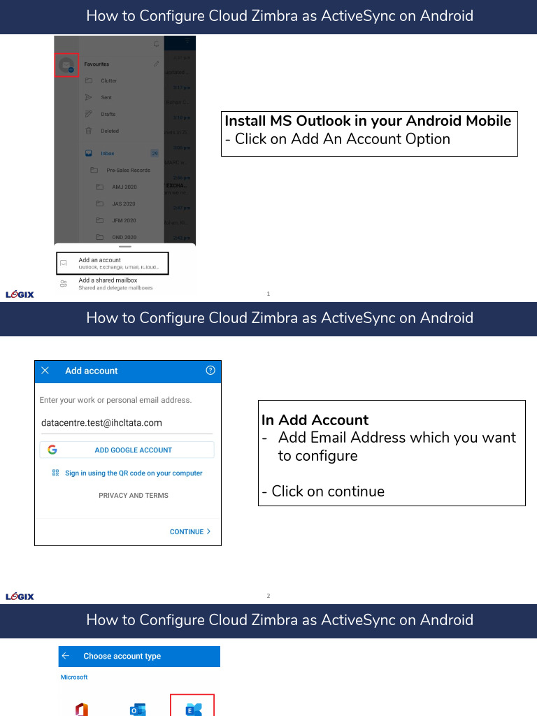 How To Configure Zimbra MailNGX Id As Activesync in Android | PDF