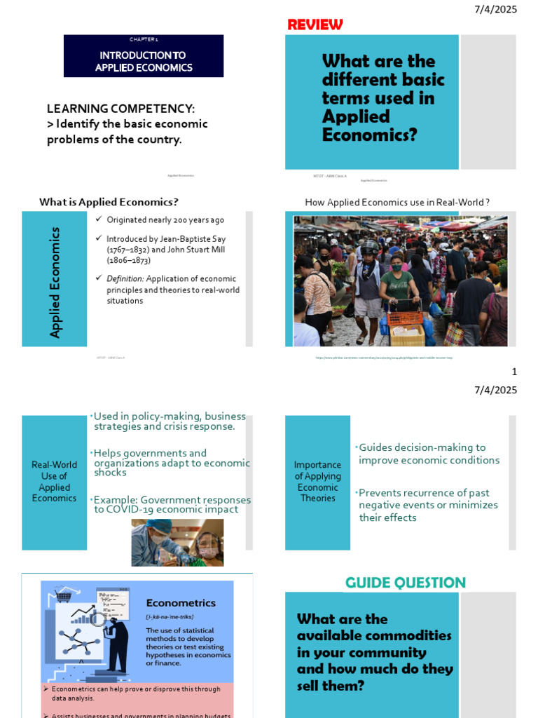 Applied Economics Handouts 2 | PDF | Economics | Deflation