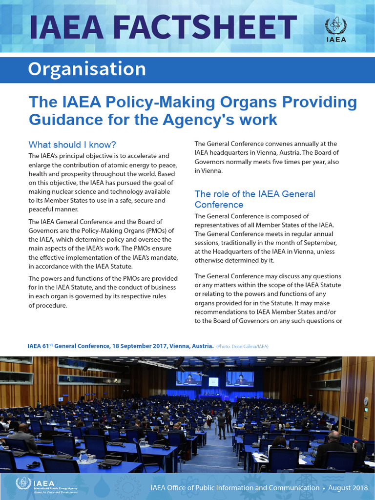 The Iaea Policy Making Organs Providing Guidance For The Agencys Work ...