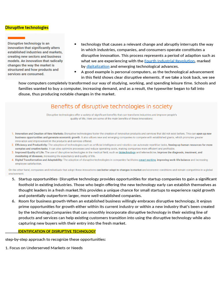 Disruptive Technologies | PDF | Venture Capital | Corporate Finance