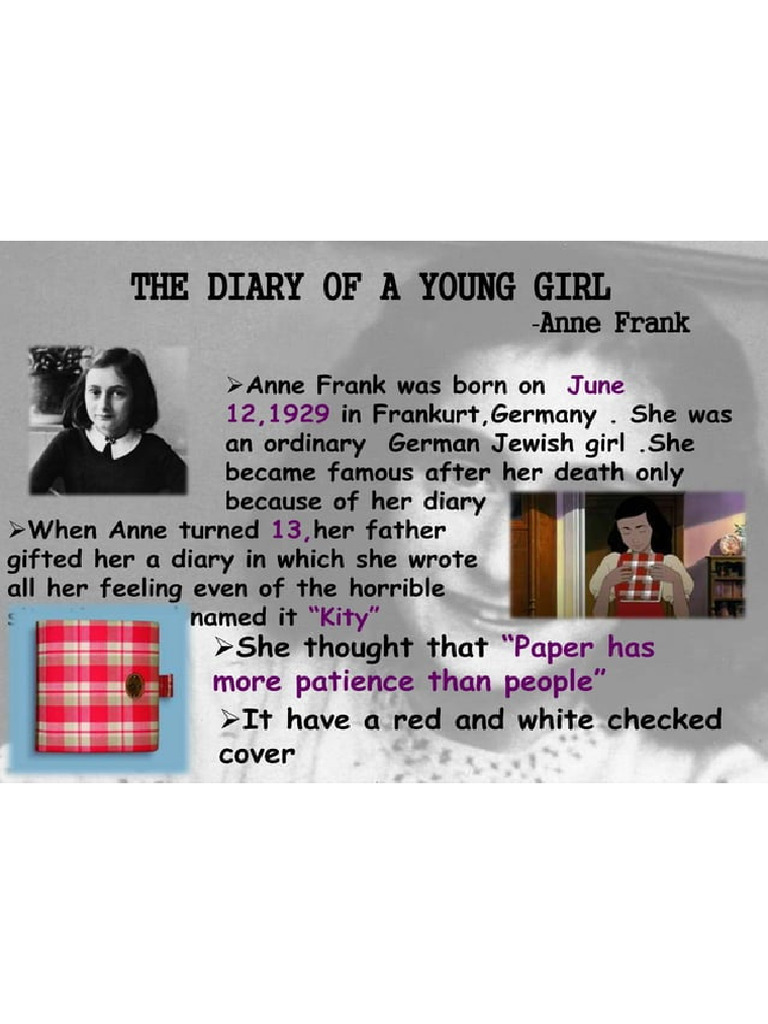 The Diary of Anne Frank 10th Class | PDF