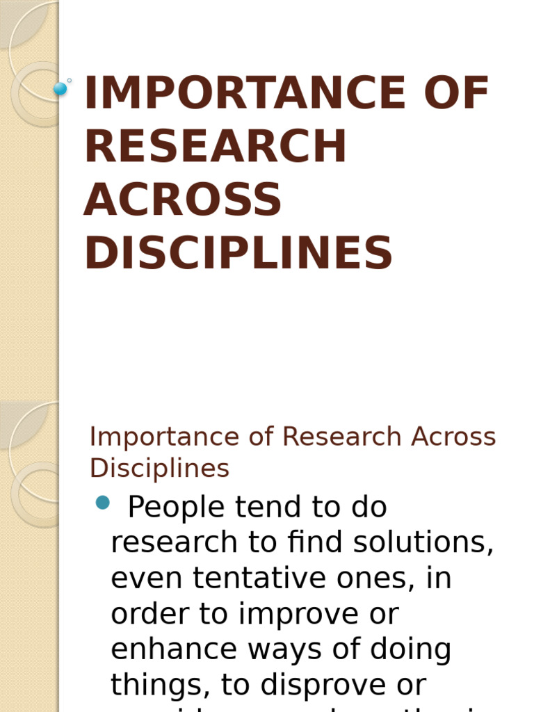 Significance of Research in Various Fields | PDF | Quantitative ...