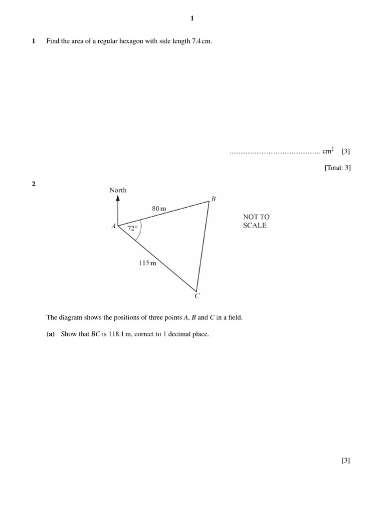 Non-Right Angled Triangles | PDF | Area | Trigonometry