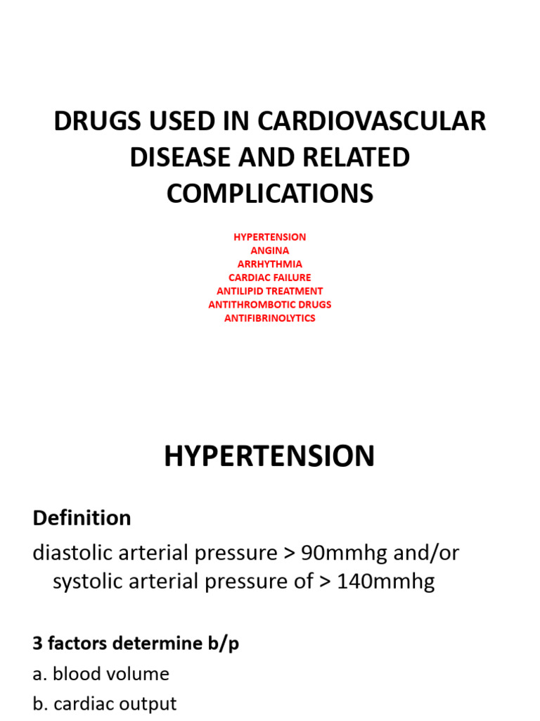 Cardiovascular Pharmacology Main | PDF | Cholesterol | Statin
