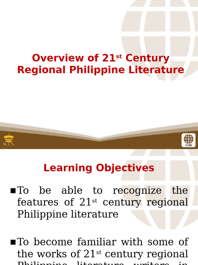 21st Century Regional Philippine Literature | PDF | Written ...