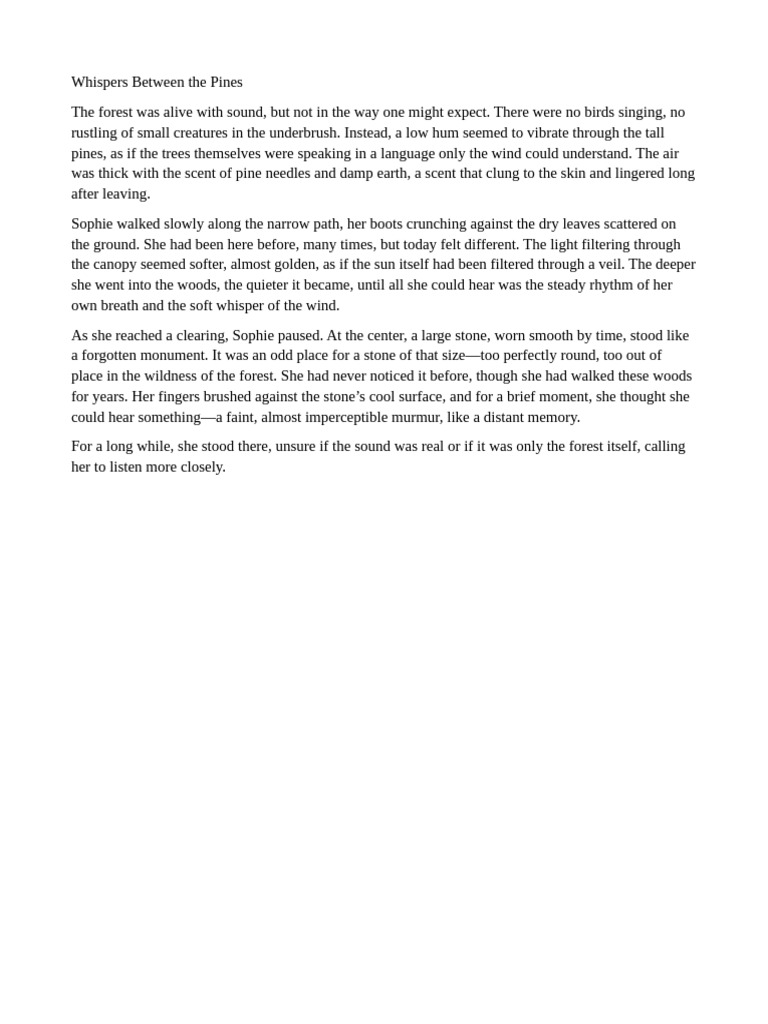 Whispers Between The Pines | PDF