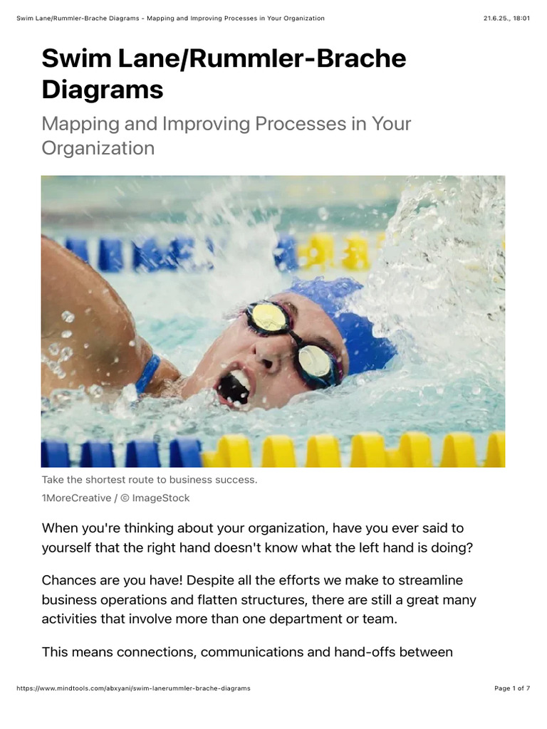Swim Lane:Rummler-Brache Diagrams - Mapping and Improving Processes in ...