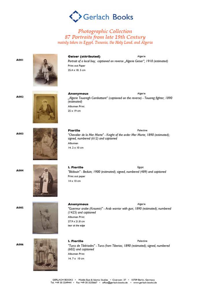 19th Century Portraits from North Africa | PDF