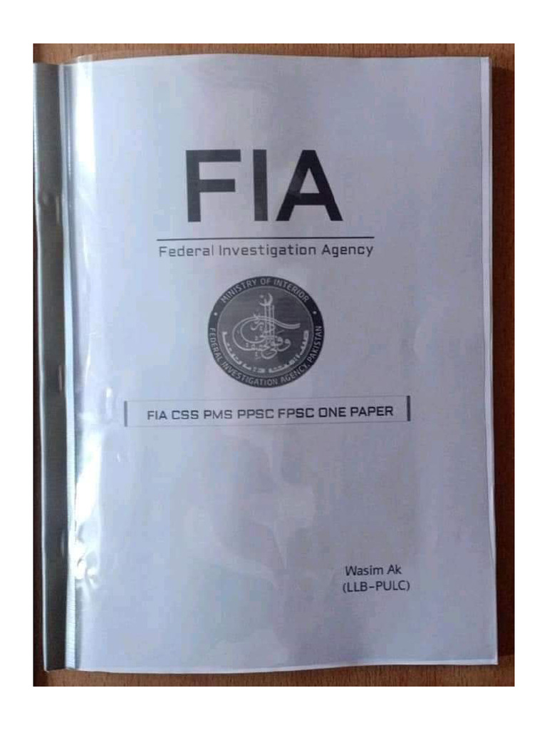 FIA Handwritten Notes | PDF
