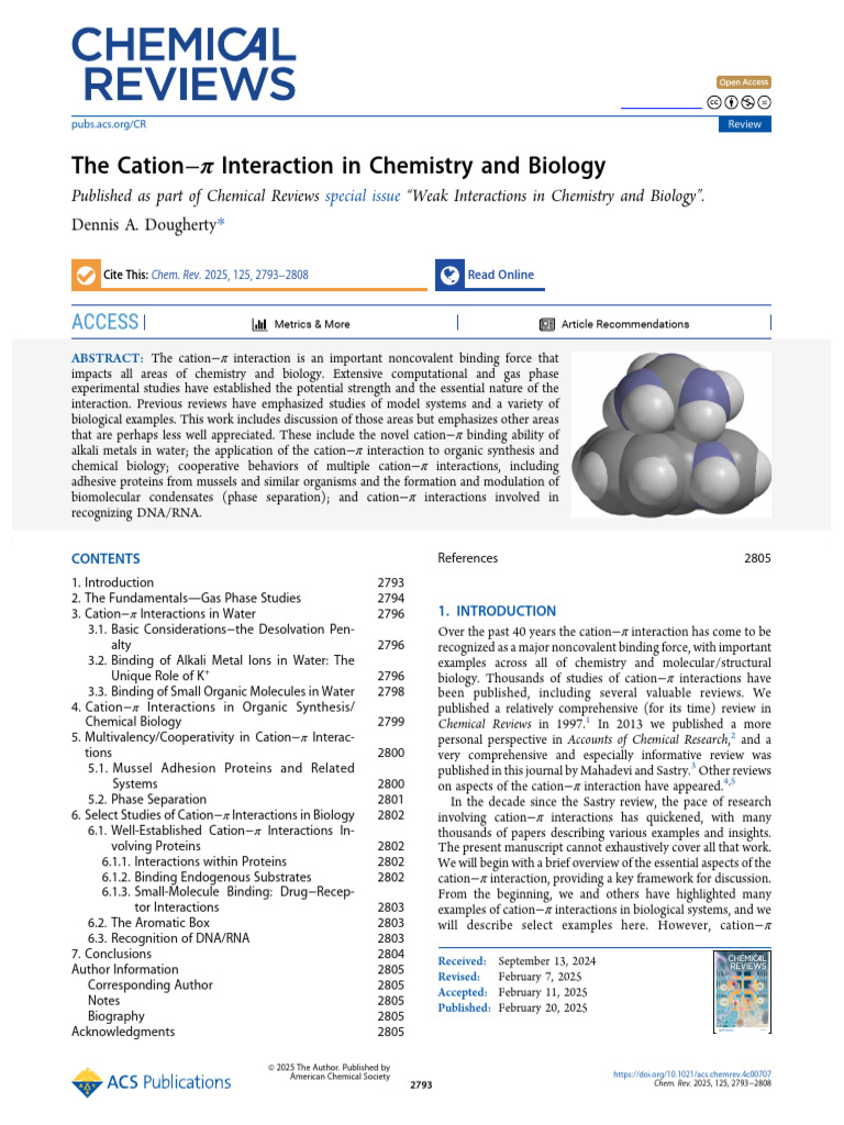 The-cation π interaction in chemistry | PDF | Solvation | Ion
