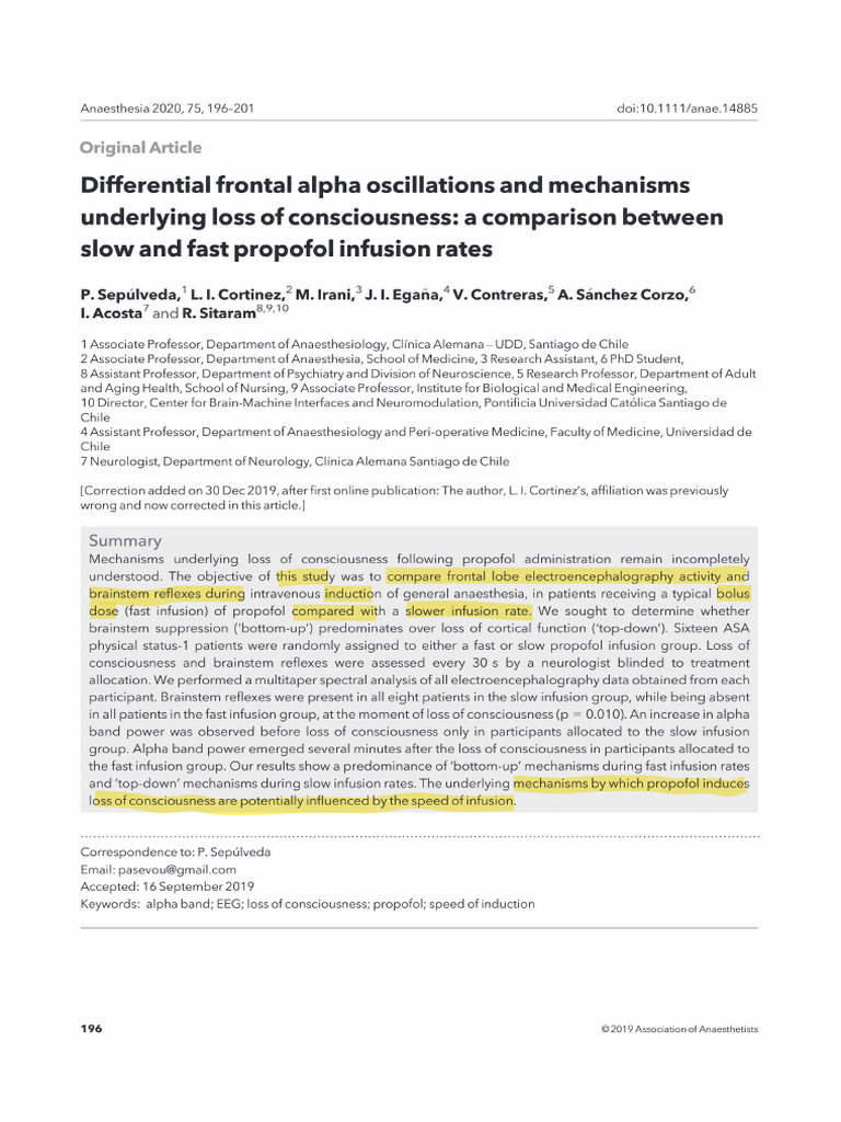 Differential Frontal Alpha Oscillations and Mechanisms Underlying Loss ...