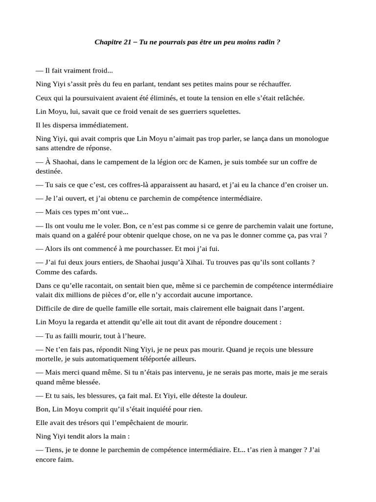 Aventures de Lin Moyu et Ning Yiyi | PDF
