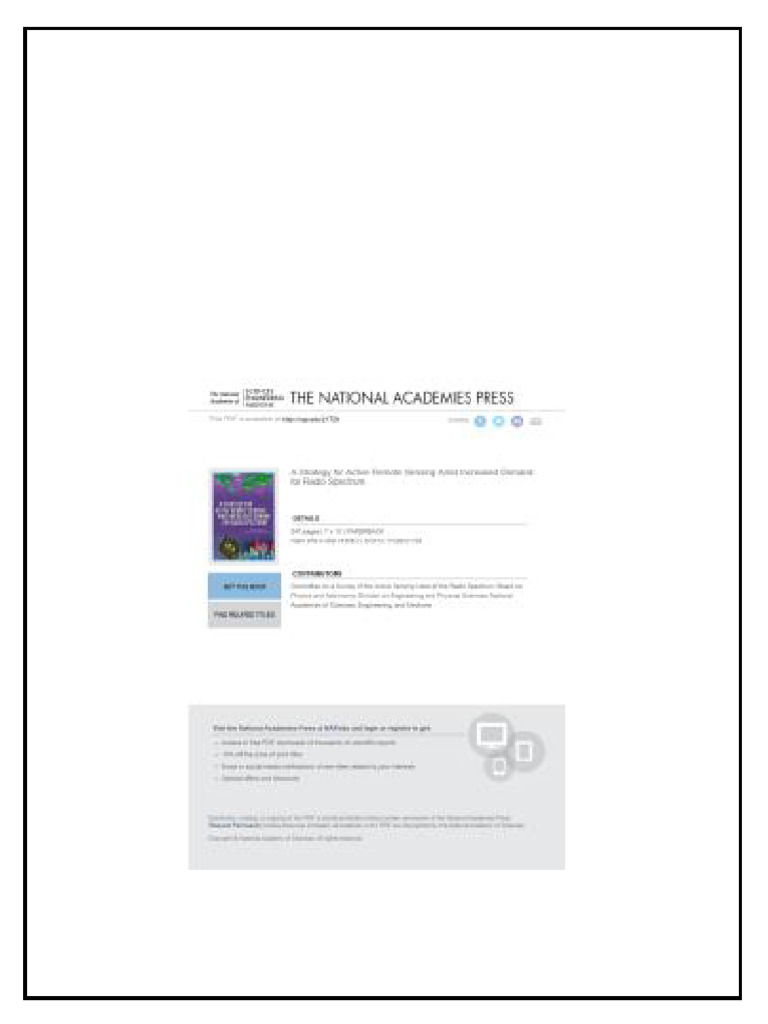 A Strategy For Active Remote Sensing Amid Increased Demand For Radio ...