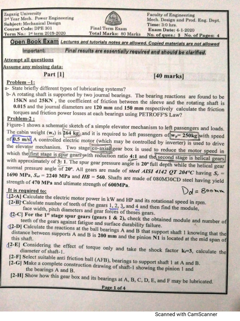 Design - Solved Exams | PDF