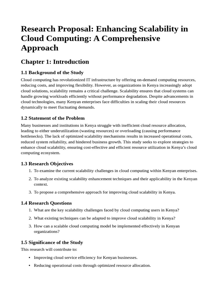 Research Proposal Methodoly | PDF | Scalability | Cloud Computing