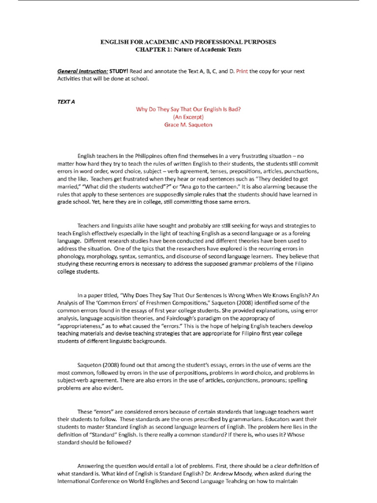 CHAPTER 1 Nature of Academic Text Reviewer | PDF