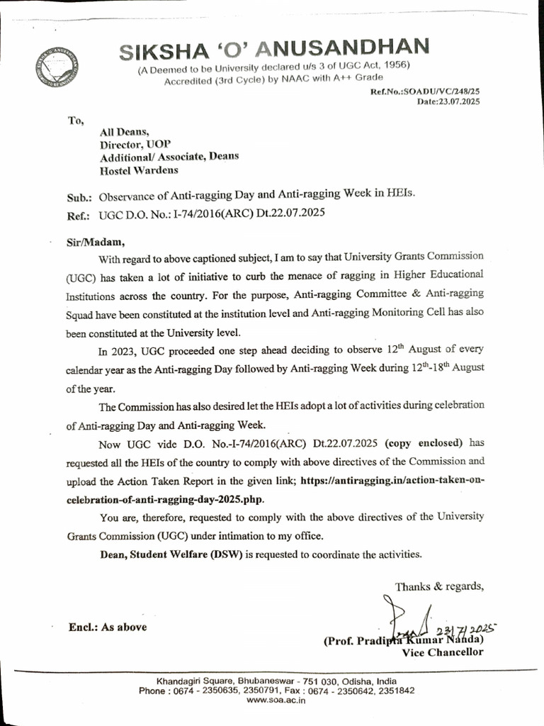 Anti-Ragging Week 2025 Guidelines | PDF | Academia