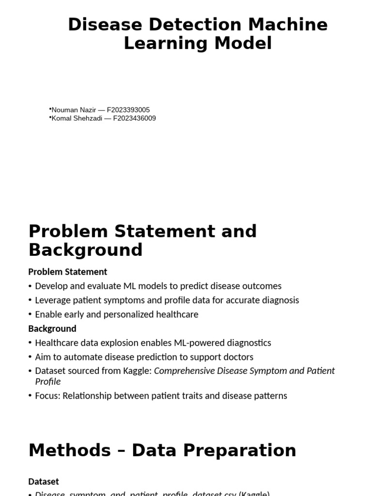 Disease Detection Machine Learning Model | PDF | Machine Learning | Information Science