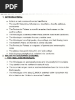 Class 9 Geography Chapter 2 Notes - Physical Features of India Free PDF ...