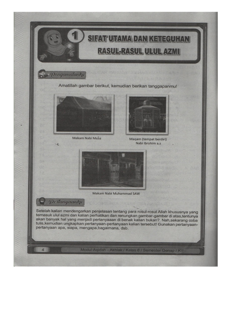 Bahan Ajar Sumber LKS Materi Ulul Azmi | PDF